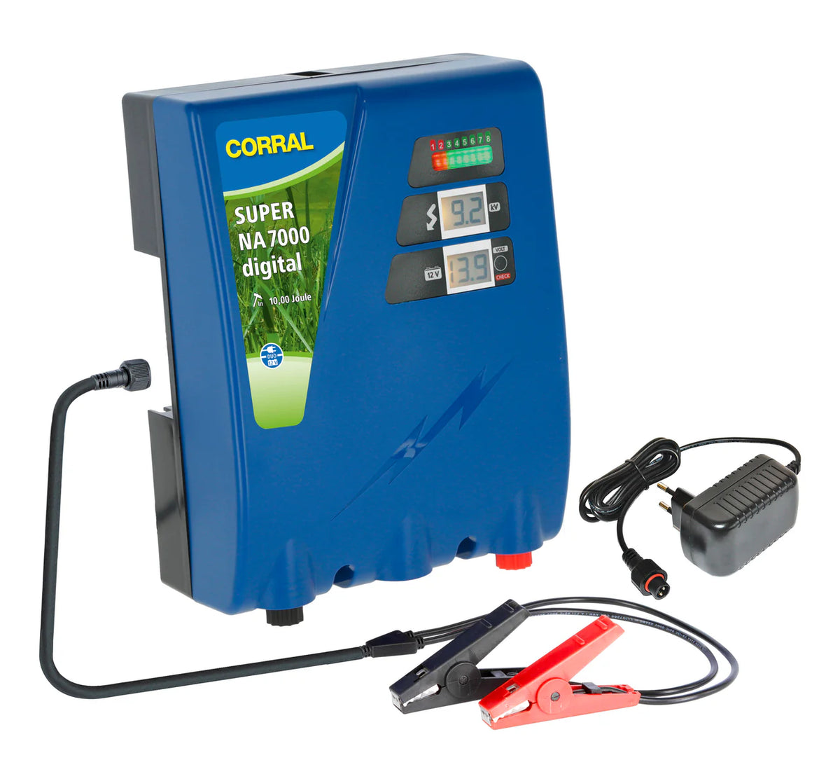 CORRAL Super NA 7,000 duo fence charger (12v/110v) — Huber Ag Equipment LTD