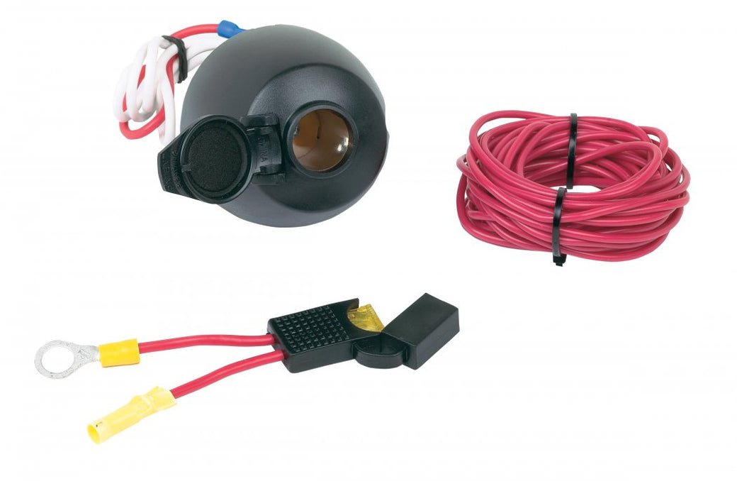 12V Power Socket- 17 ft. wire & fuse assembly — Huber Ag Equipment LTD