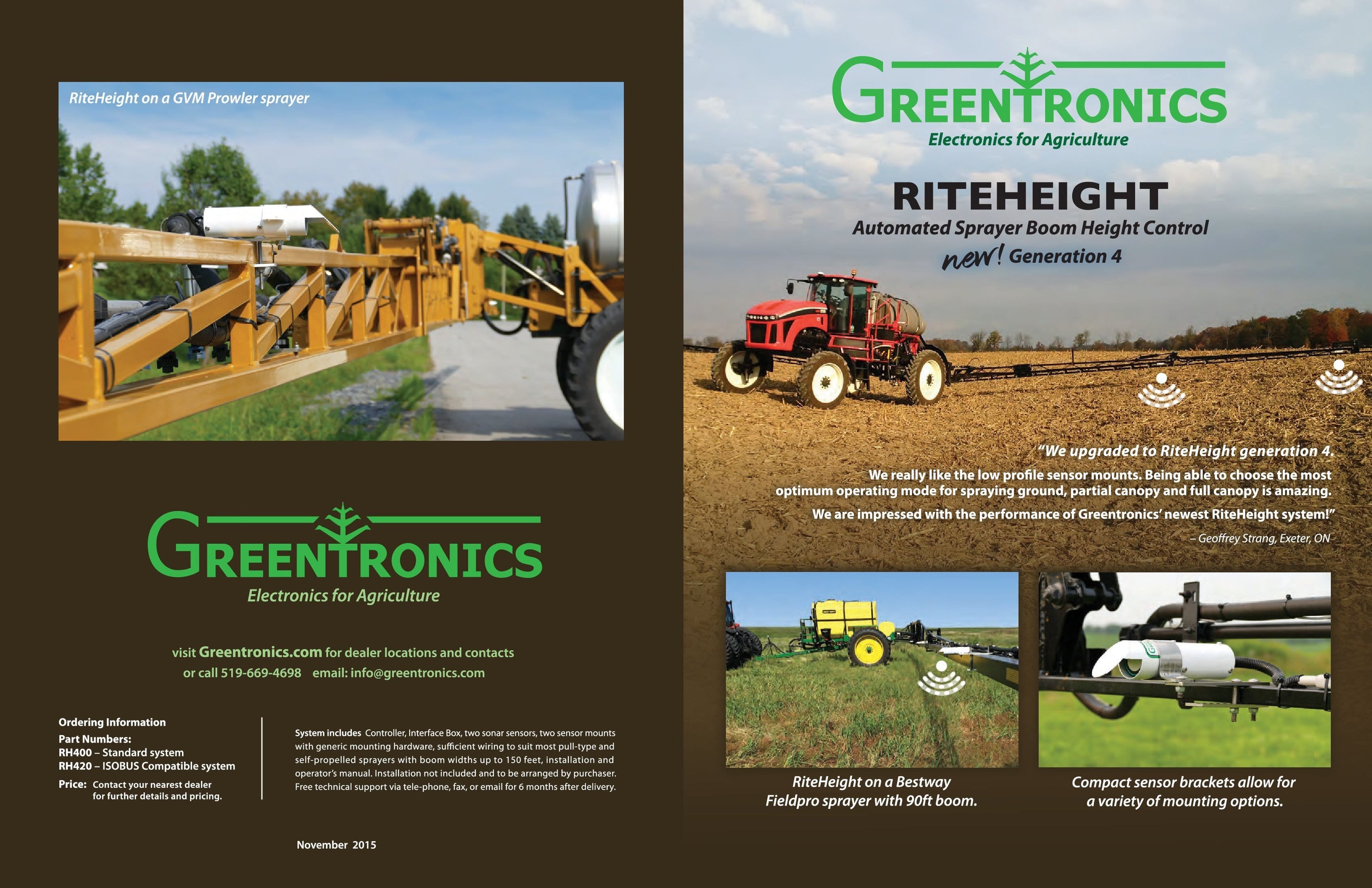 RiteHeight Sprayer Boom Height Control